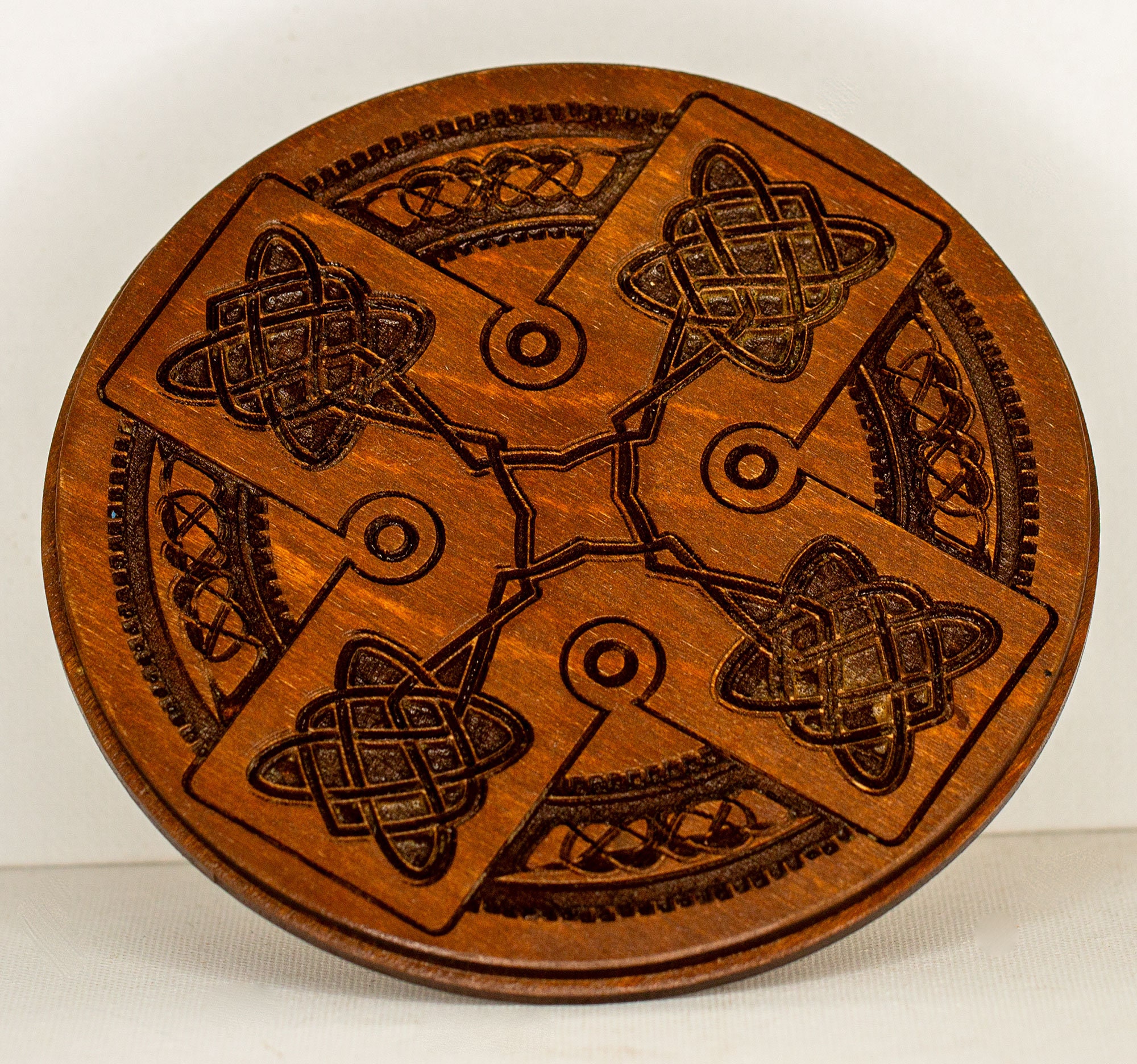 Miniature Medieval Gothic Style Round Celtic Engraved Table 1 12 or 1 ...