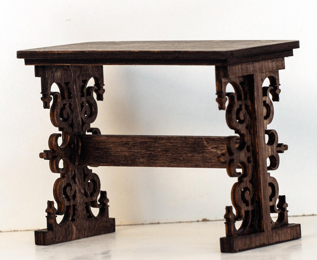 Miniature Medieval Gothic Style Console Table - 1 12 or 1 24 Scale Kit ...