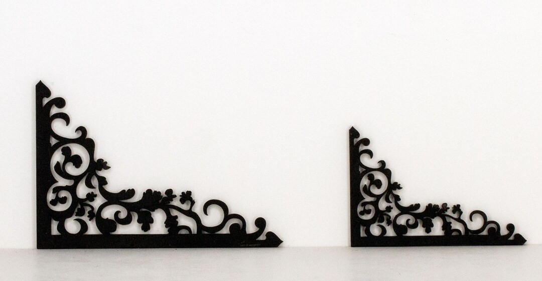 Miniature Dollhouse Filigree Corner Moldings Set of Two Unfinished ...