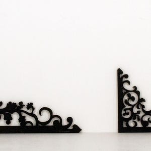 Miniature Dollhouse Filigree Corner Moldings Set of Two Unfinished ...