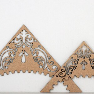 Miniature Filigree Roof Apex Trim - Style A - Unfinished - Multiple ...