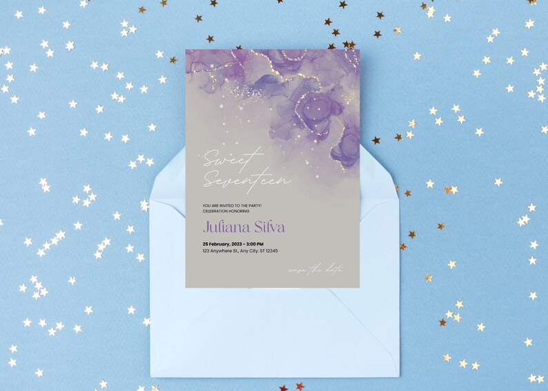 Minimal Modern Digital Party Invitation Birthday Invite Templates - Etsy