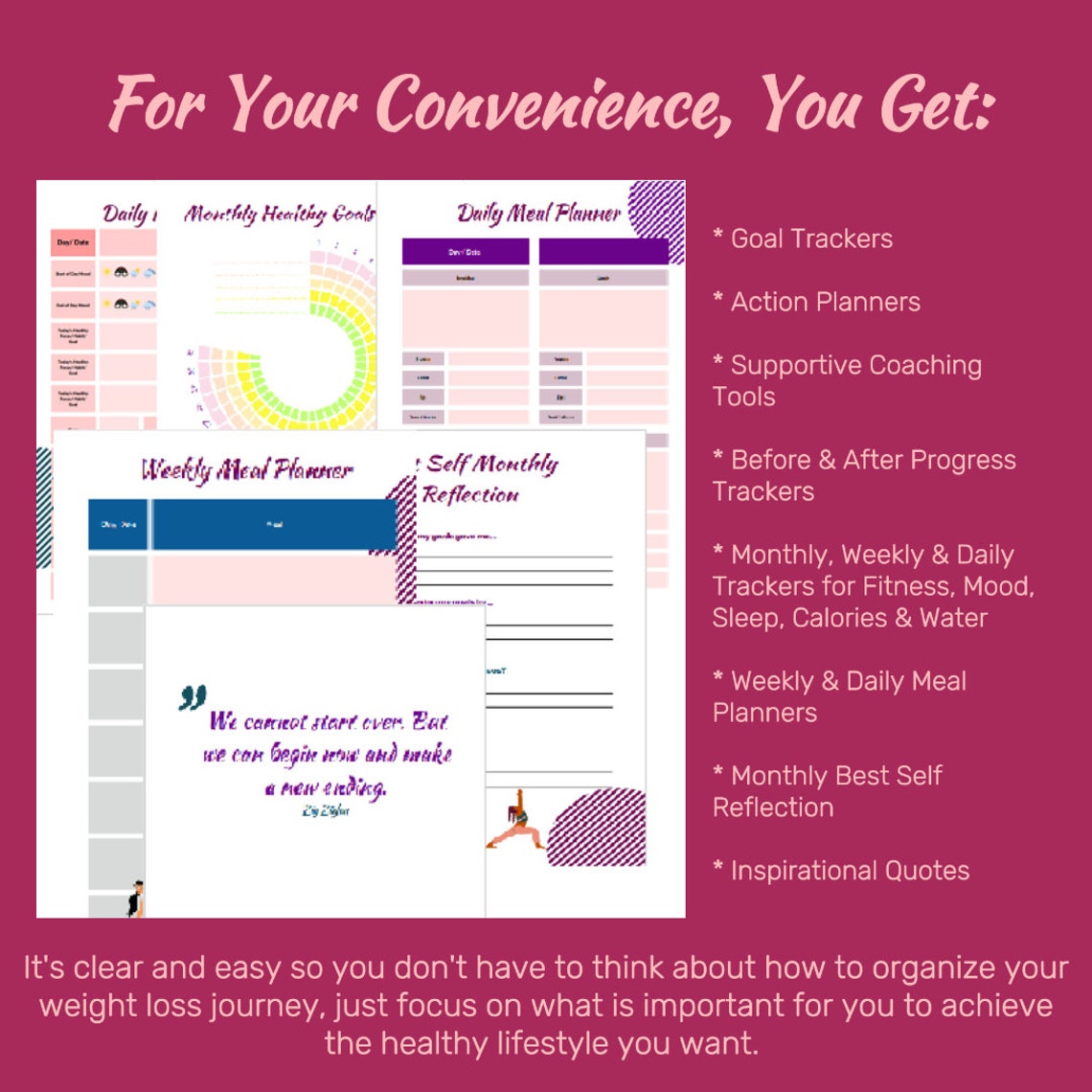 My Weight Loss & Healthy Lifestyle Journal - Etsy Denmark