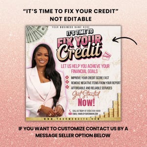 Credit Repair Flyer, Consultation Services Flyers, Canva Credit Repair ...