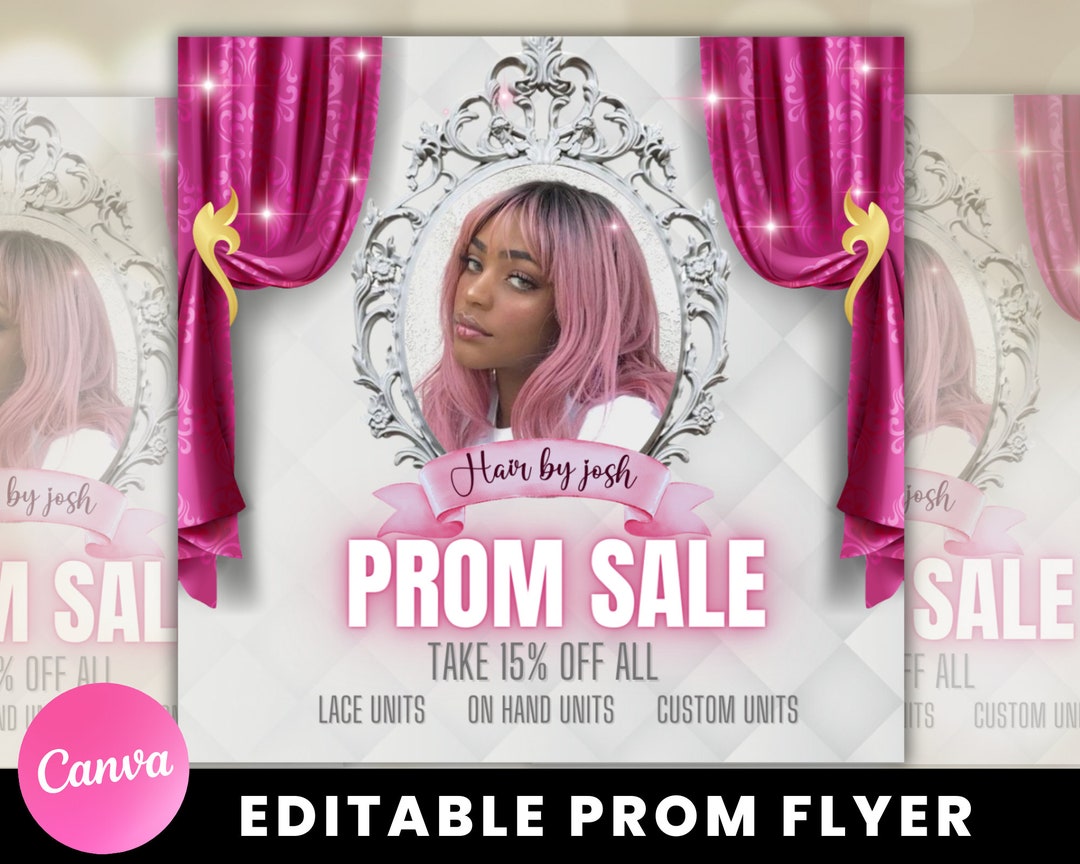 Prom Send off Flyer, Prom Sale Flyer, Hairstylist Flyer, Makeup ...