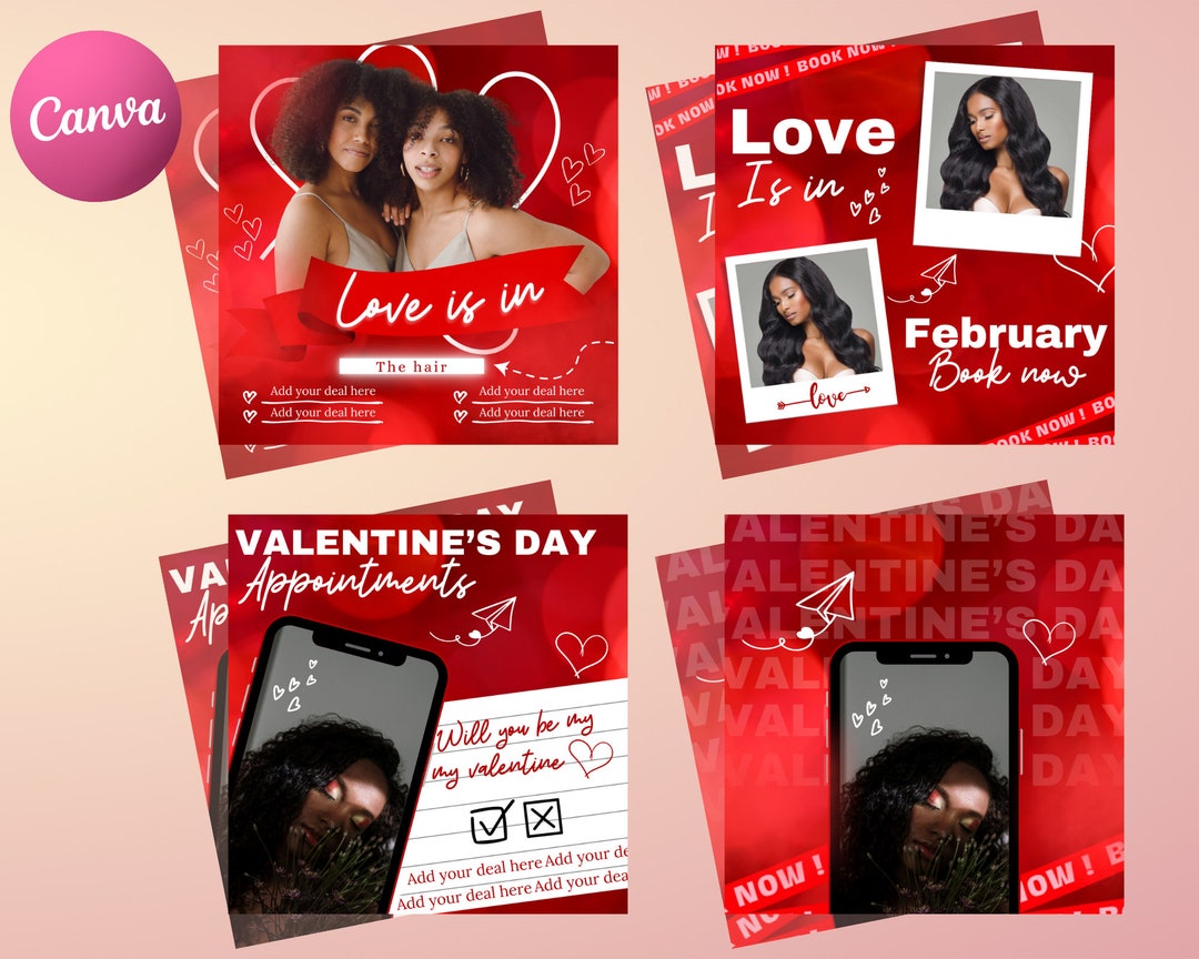 February Booking Flyer, Valentine’s Day Booking Flyer, February ...