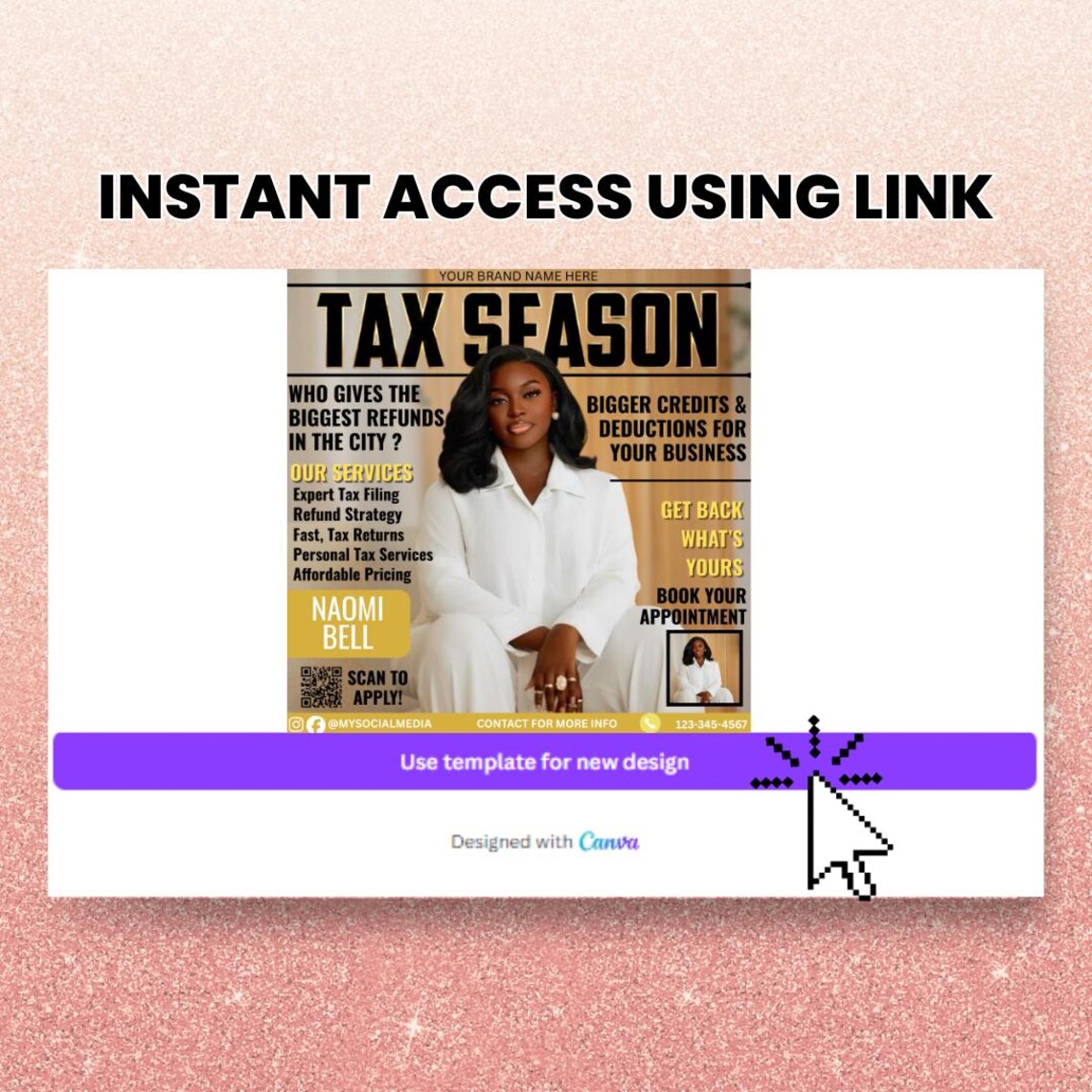 Tax Season Magazine Flyer, Tax Prep Instagram, Tax Season Flyer ...