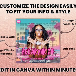 Freaknik Party Flyer, Freaknik Party Invite, Nightclub Flyer, Pool ...