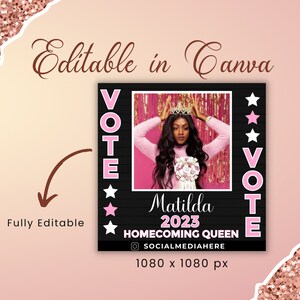 Vote Homecoming Queen Flyer, Homecoming Flyer, Campaign Flyer, Class ...