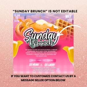 Brunch Flyer, DIY Brunch Invitation Birthday Brunch Flyer Template ...