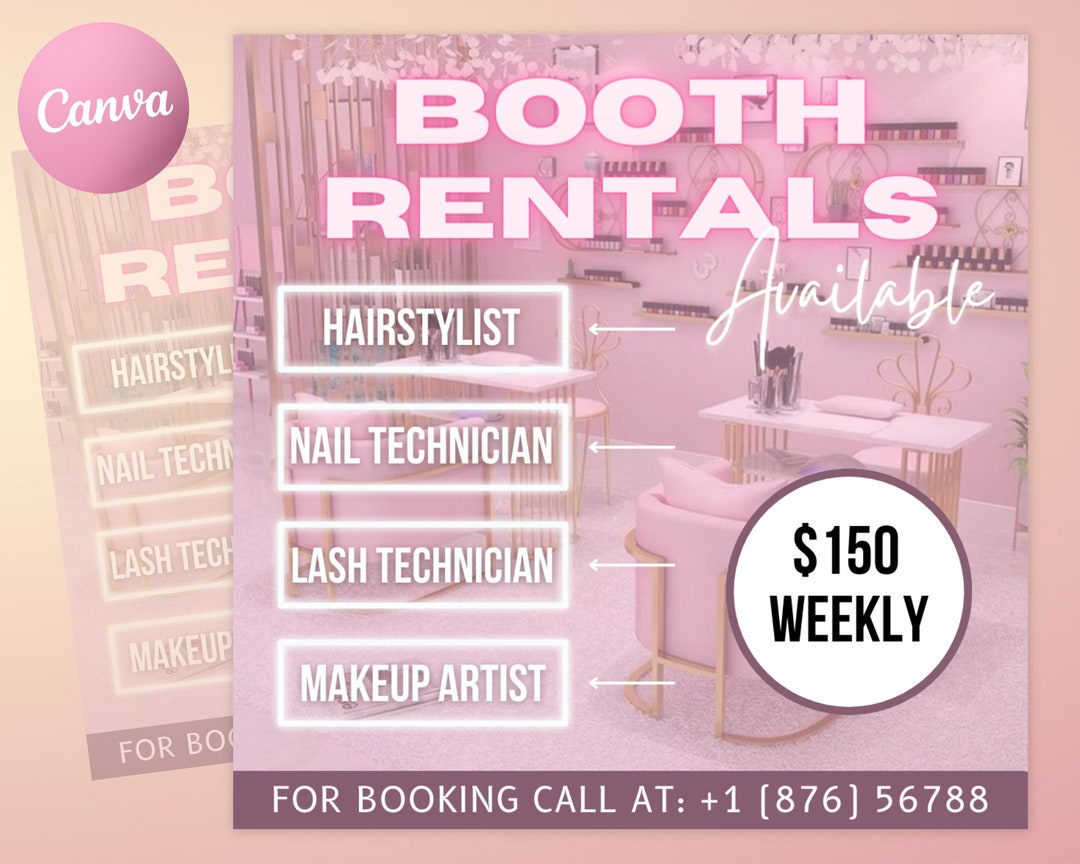 Booth Rental Flyer, Esthetician Flyer, Beautician Flyer, Salon Flyer ...