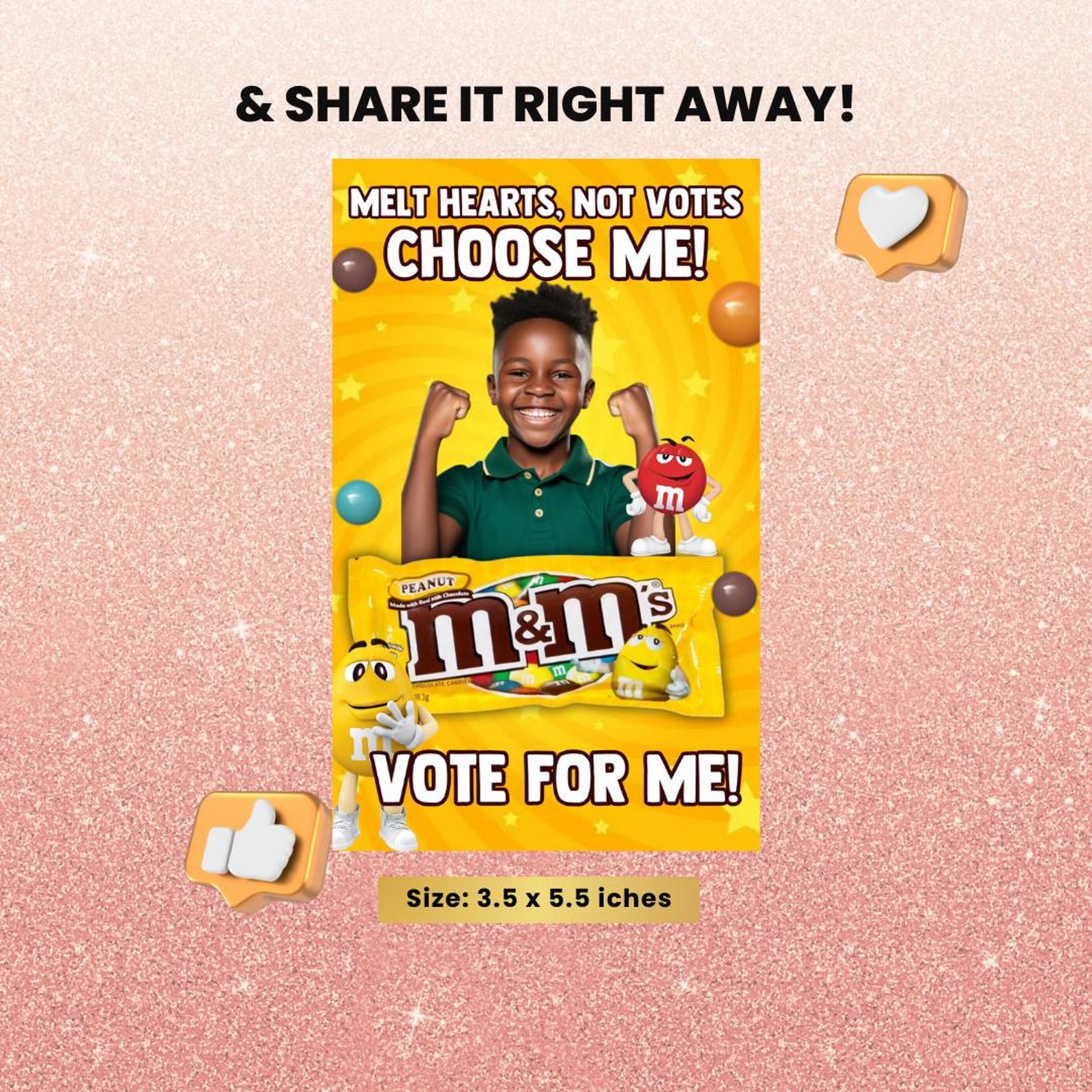 10 Homecoming Candy Card, Homecoming Campaign Candy Tags, Student ...