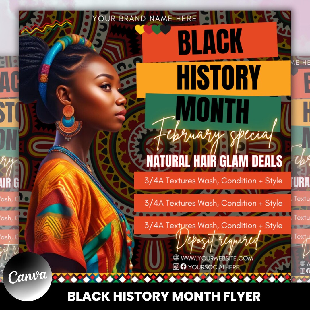 Black History Month Flyer,february Booking Flyer,february Black Bhm ...