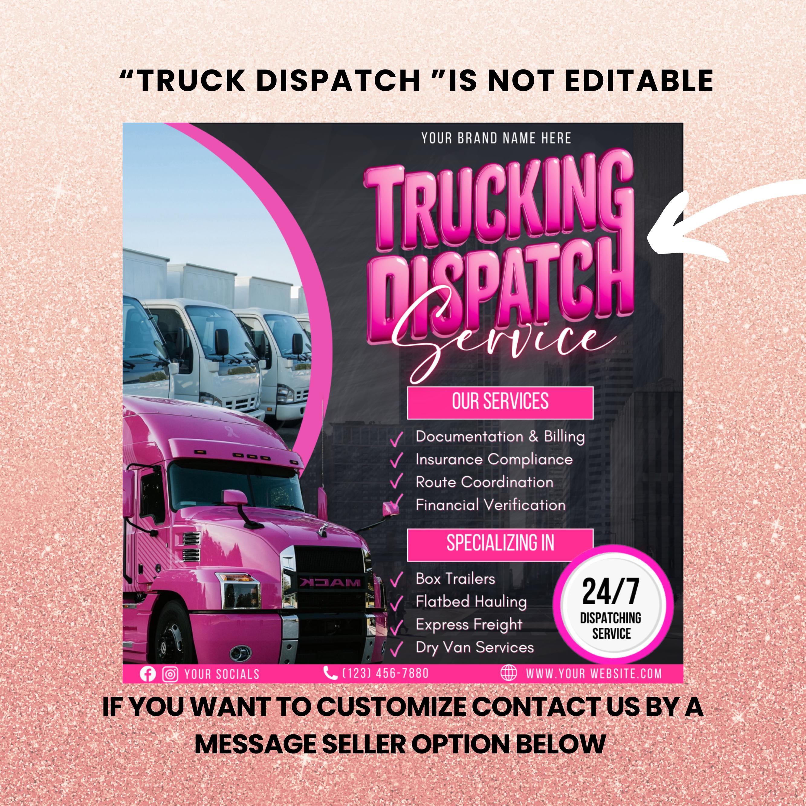 Truck Dispatcher Flyer Template | Freight Dispatching & Trucker Service ...