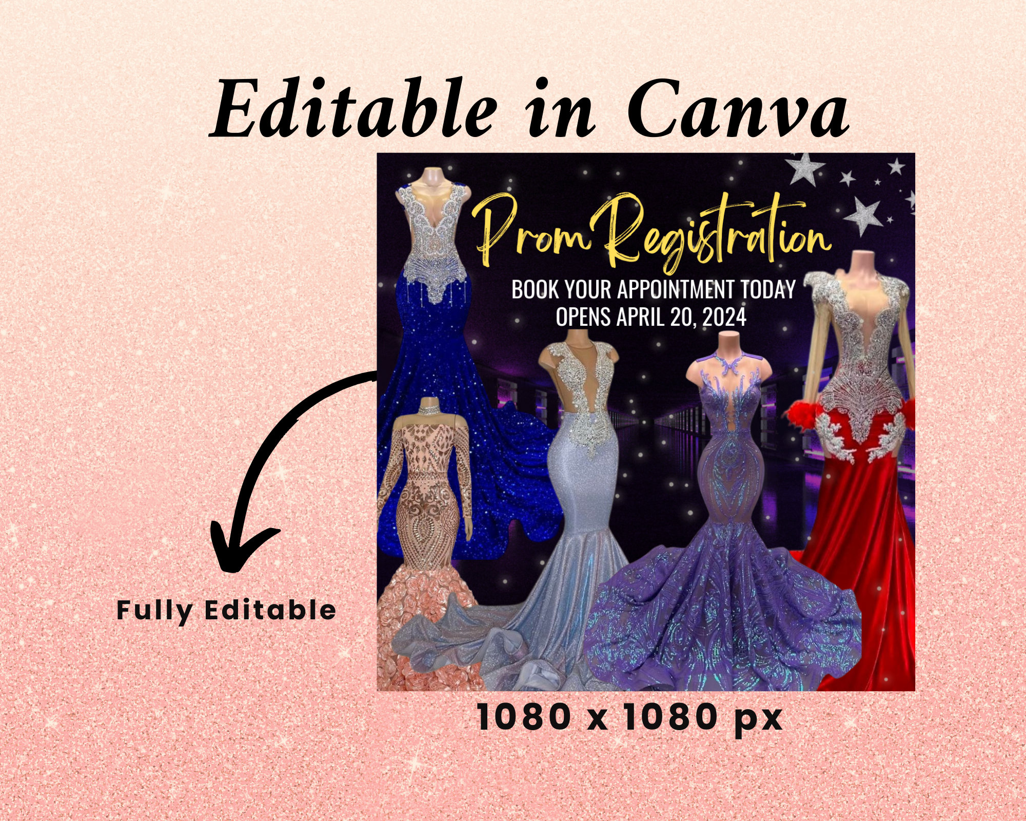Prom Dress Flyer, Prom Send off Flyer, Prom Flyer, Prom Send off ...