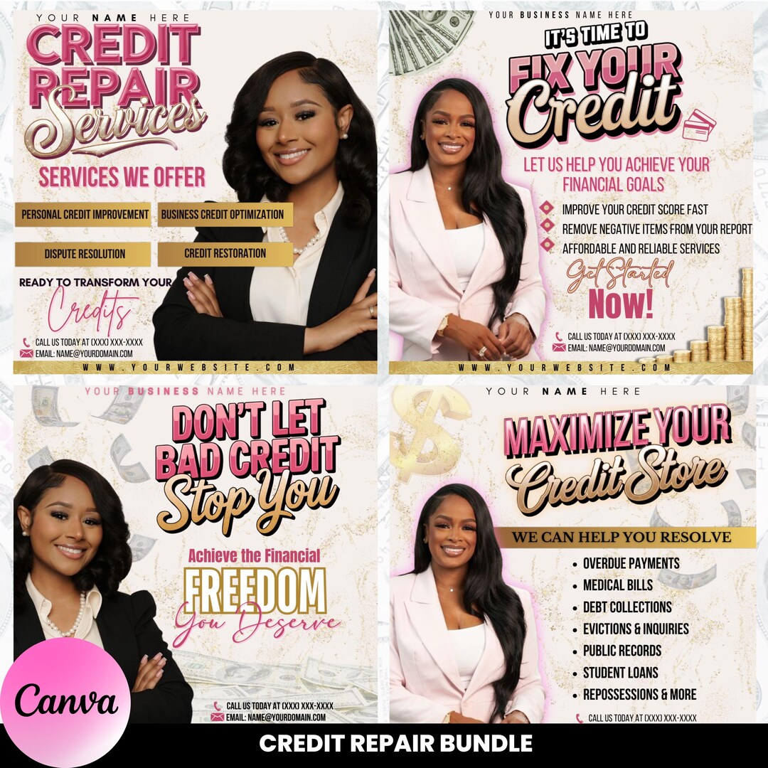 6 Credit Repair Bundle Flyer, Credit Repair Instagram Bundle, Credit ...