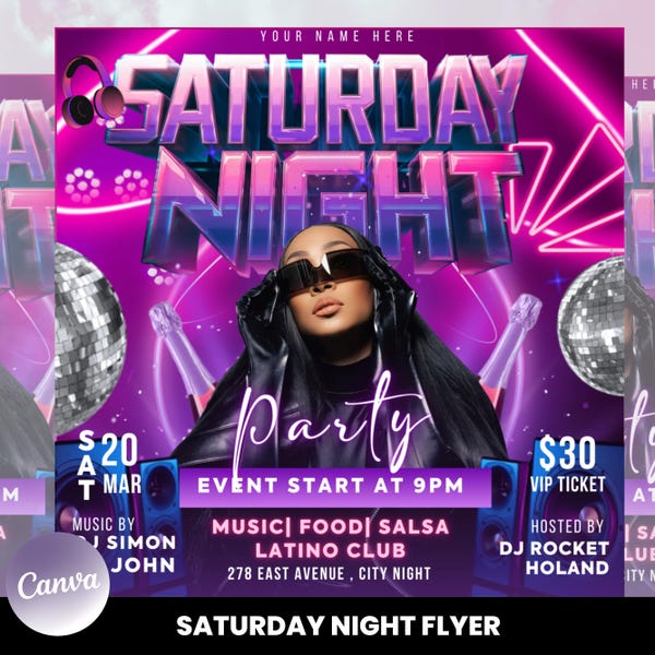 Saturday Night Pool - Etsy