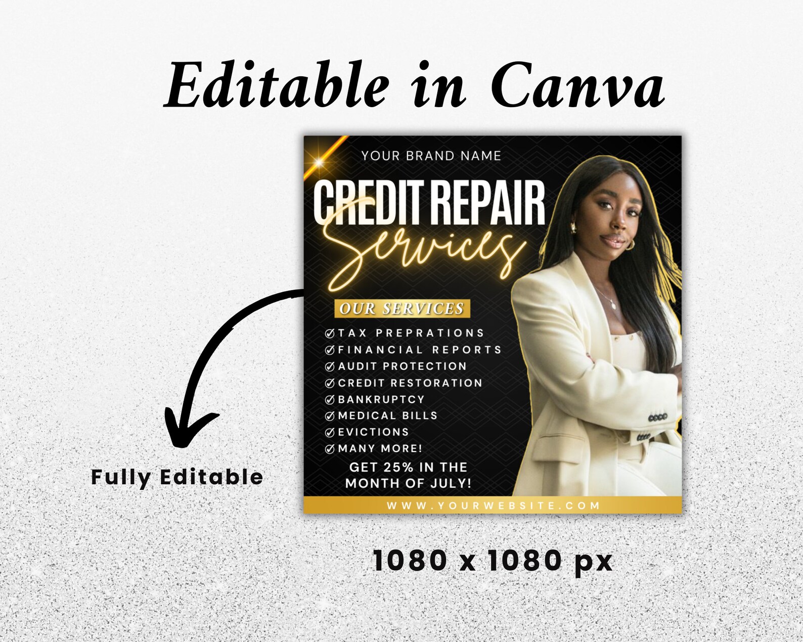 Credit Repair Flyer, Consultation Services Flyers, Canva Credit Repair ...