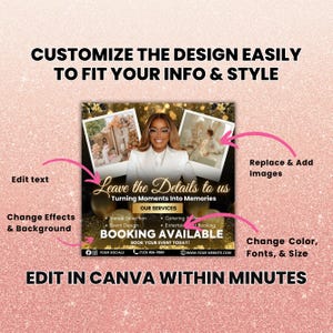 Event Planner Flyer, Canva Template, Wedding Planner Flyer ,DIY ...