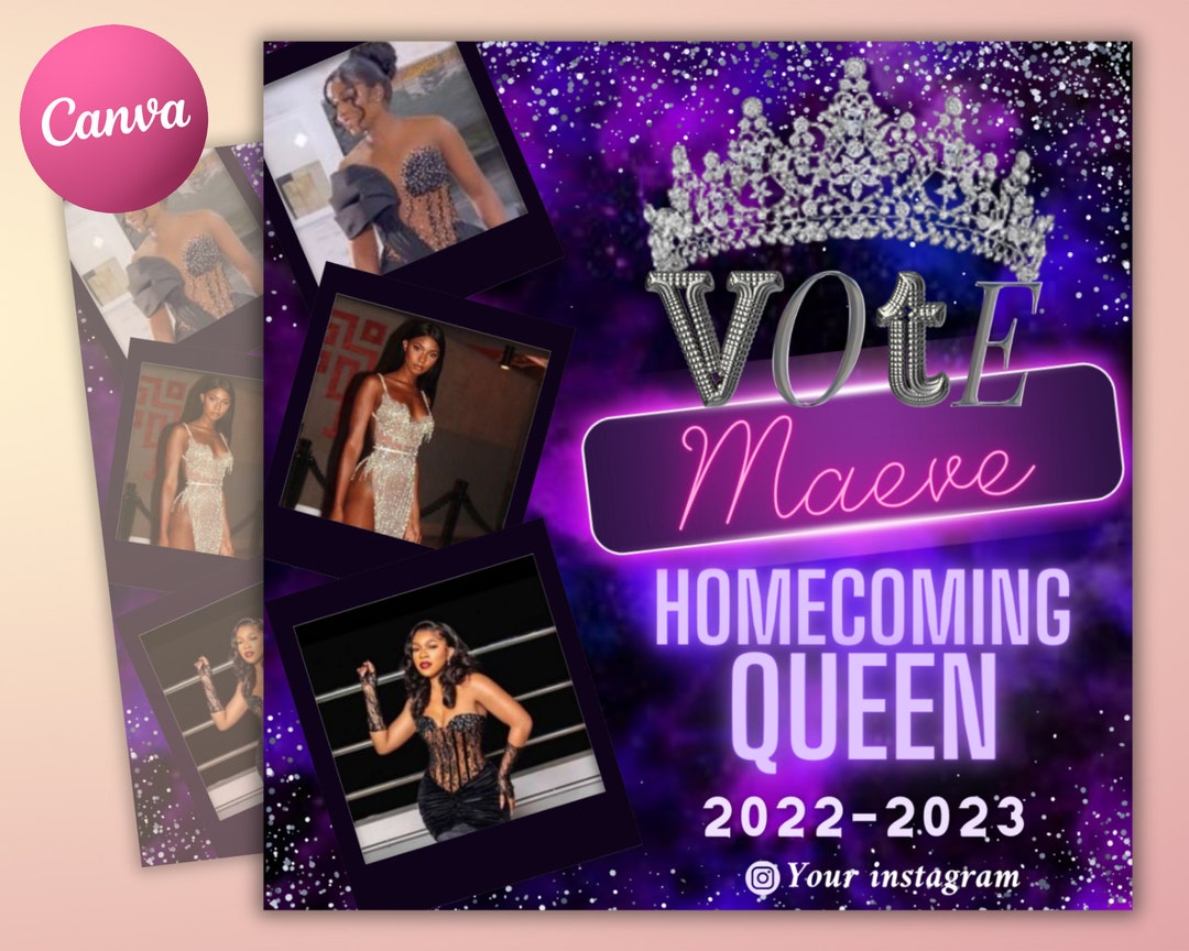 Vote Homecoming Queen Flyer, Homecoming Flyer, Campaign Flyer, Class ...