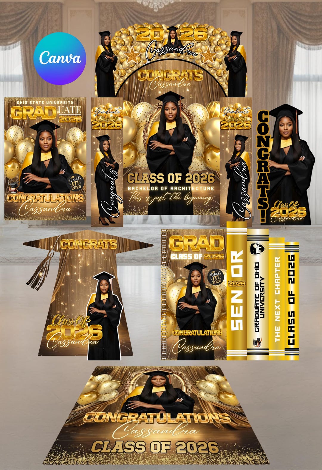Custom Graduation Decor Bundle, Grad Entrance Arch, Congrats Grad ...