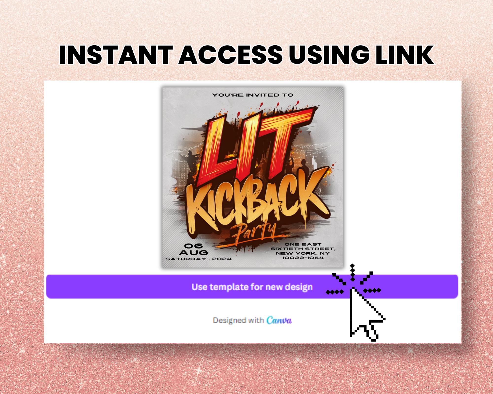 Kickback Party Flyer, Editable Kickback Club Flyer, Club DJ Party ...