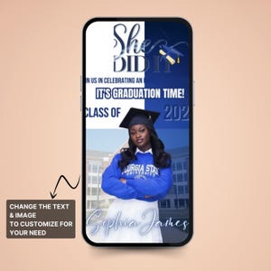 Class of 2025 Graduation Flyer, Canva Graduation Invite, DIY Grad ...