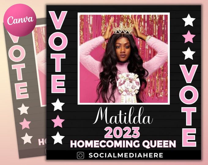Vote Homecoming Queen Flyer, Homecoming Flyer, Campaign Flyer, Class ...