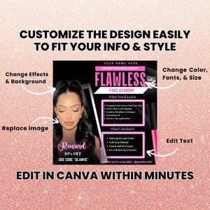 Makeup Class Flyer, Master Class Flyer, Beauty Class Flyer, Social ...