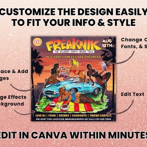 Freaknik Party Flyer, Freaknik Party Invite, Nightclub Flyer, Pool ...