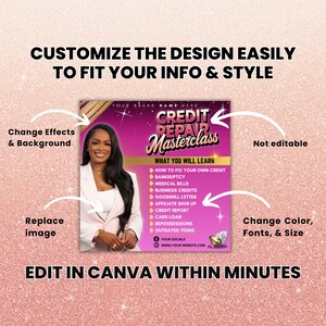 Credit Repair Masterclass, Consultation Services Flyers, Canva Credit ...