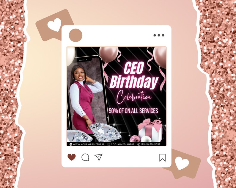 Ceo Birthday Flyer, Birthday Flyer, Celebration Flyer Birthday Sale ...