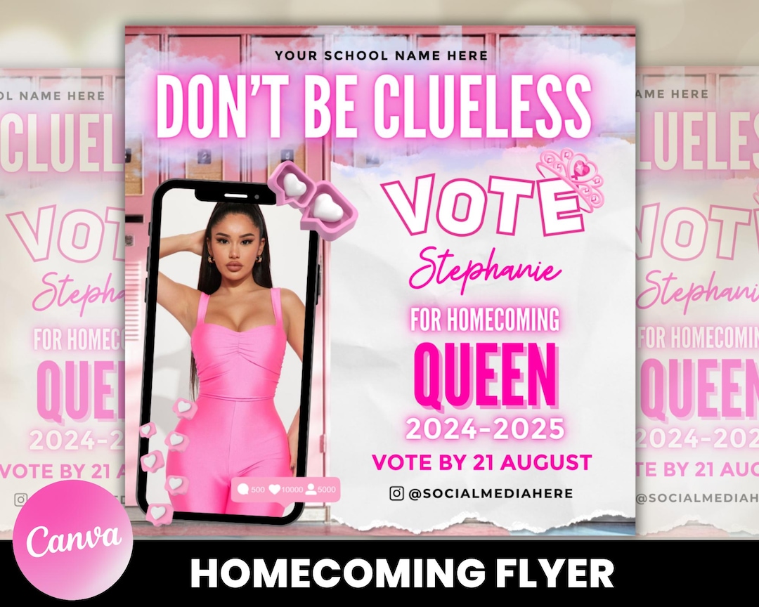 Vote Homecoming Queen Flyer, Homecoming Flyer, Campaign Flyer, Class ...