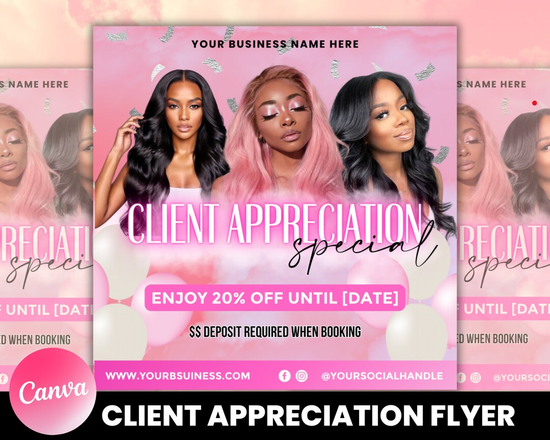 Client Appreciation Flyer, DIY Client Appreciation Flyer, Client ...