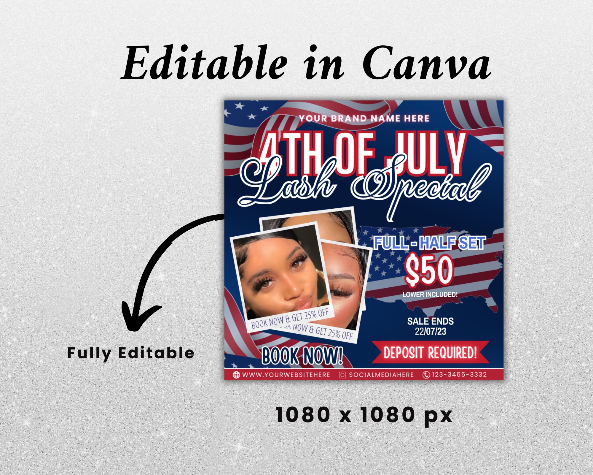 4th of July Flyer, 4th of July Flash Sale Flyer, Independence Day Flyer ...