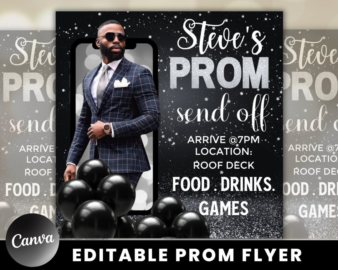 Prom Send off Flyer, Prom Invitation Flyer, Prom Event Flyer, Prom ...