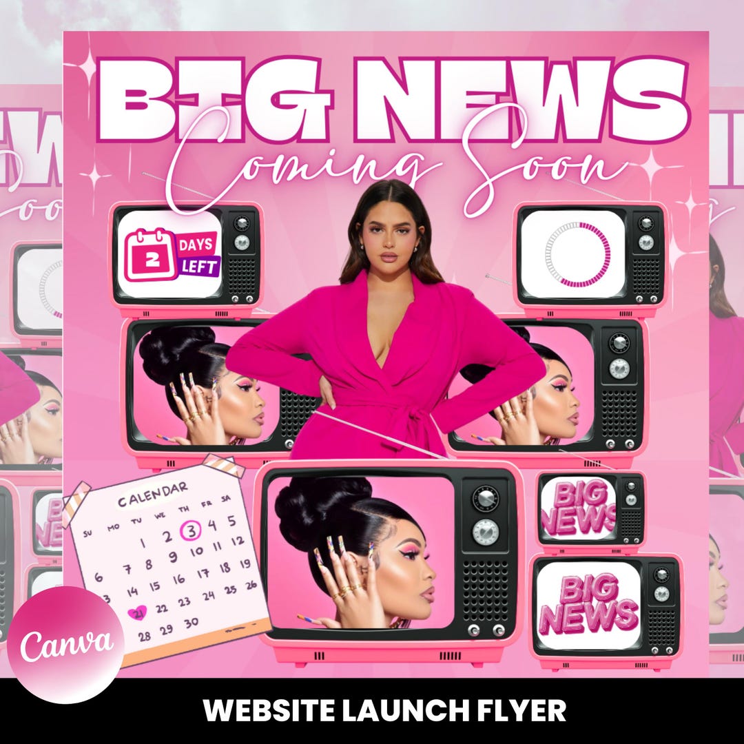 New Website Launch Flyer | Grand Opening Digital Flyer | DIY Canva ...