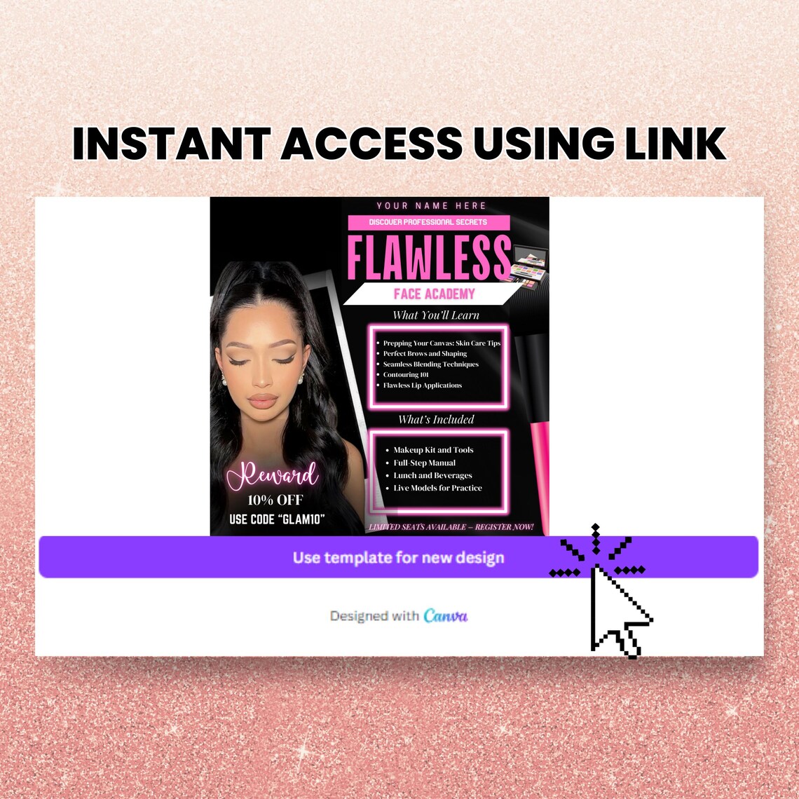 Makeup Class Flyer, Master Class Flyer, Beauty Class Flyer, Social ...