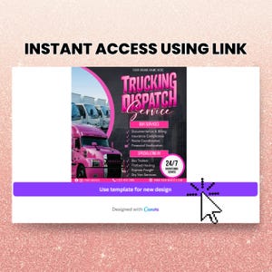 Truck Dispatcher Flyer Template | Freight Dispatching & Trucker Service Flyer | Editable Canva ...