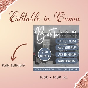 Esthetician Flyer, Booth Rental Flyer, Beautician Flyer, Booth Rental ...