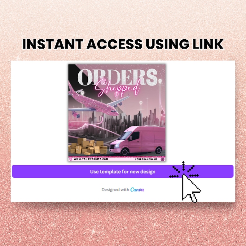 All Orders Shipped Flyer, Shipping Flyer, DIY Social Media Instagram ...