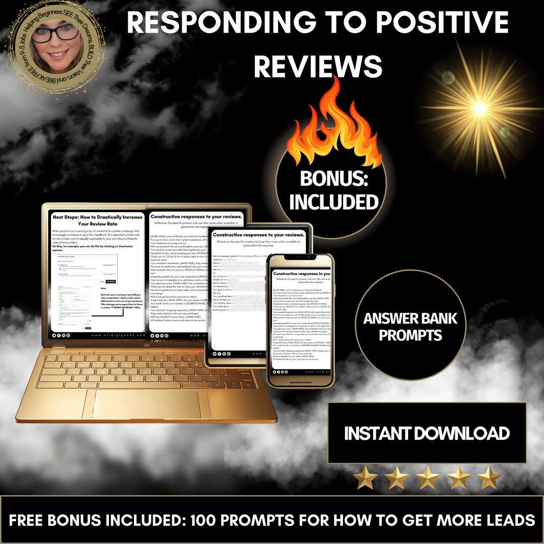 Template for Responding to Positive Reviews With Bonus Master 5-star ...