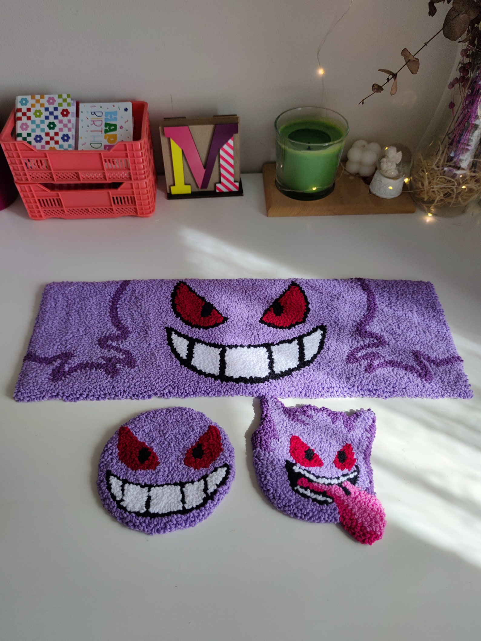 Gengar Keyboard Rug Pokemon Keyboard Rug Handmade Punch Rug - Etsy