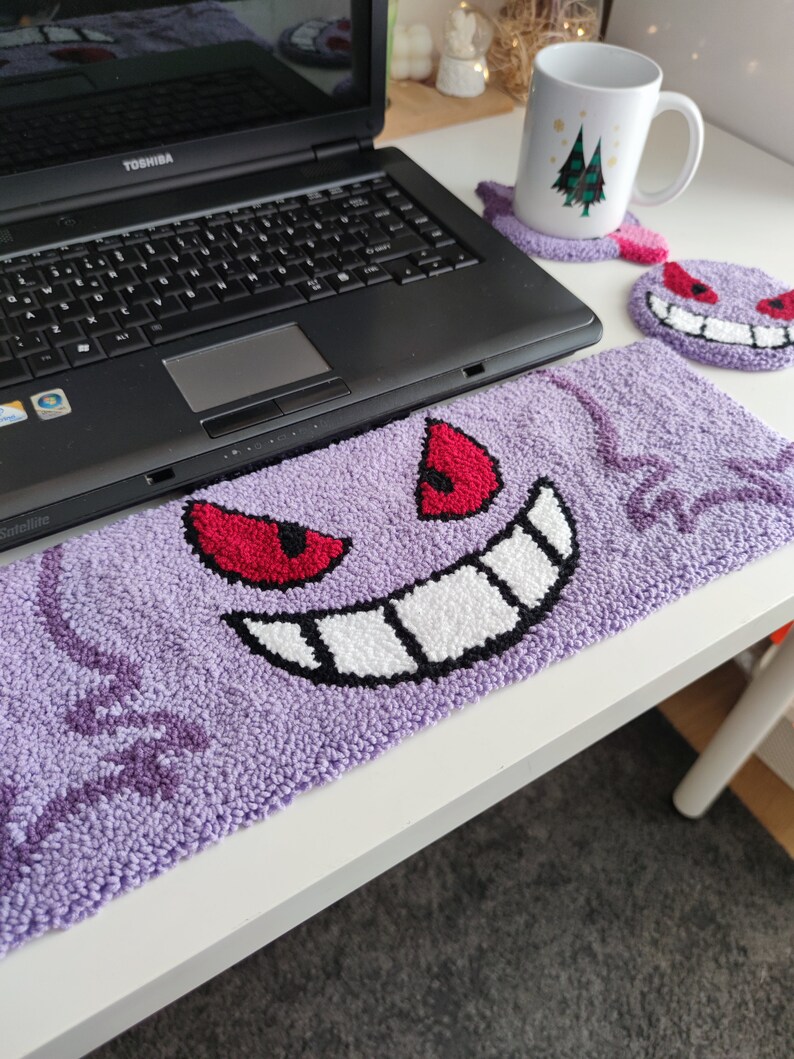 Gengar Keyboard Rug Pokemon Keyboard Rug Handmade Punch Rug - Etsy