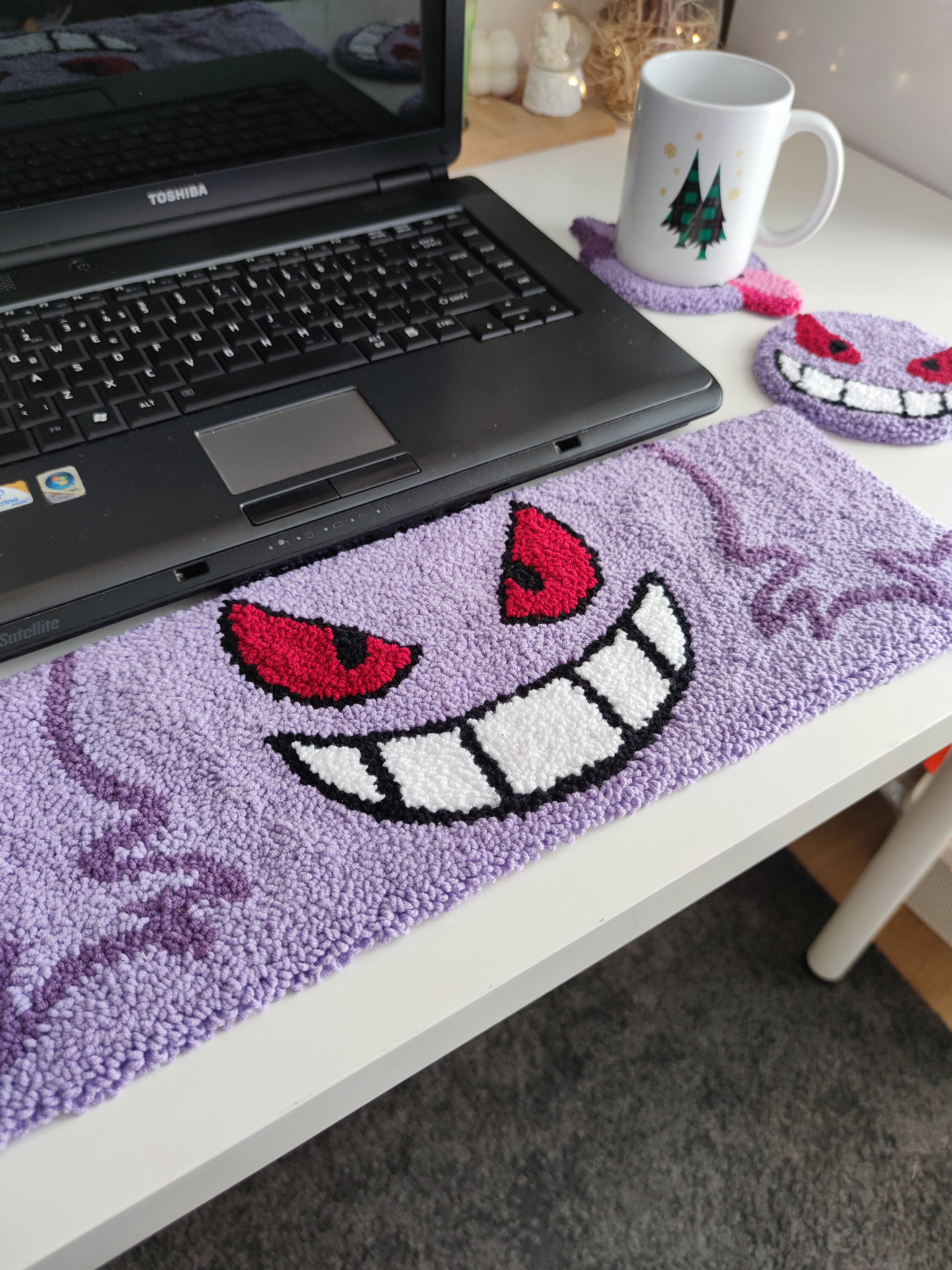 Gengar Keyboard Rug Pokemon Keyboard Rug Handmade Punch Rug - Etsy