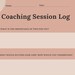 Coaching Session Template for Coaching, Template for Executive Coaching ...