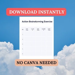 Team Building Activities for Work, Action Brainstorming Worksheet Pdf Brainstorming Action Plan ...