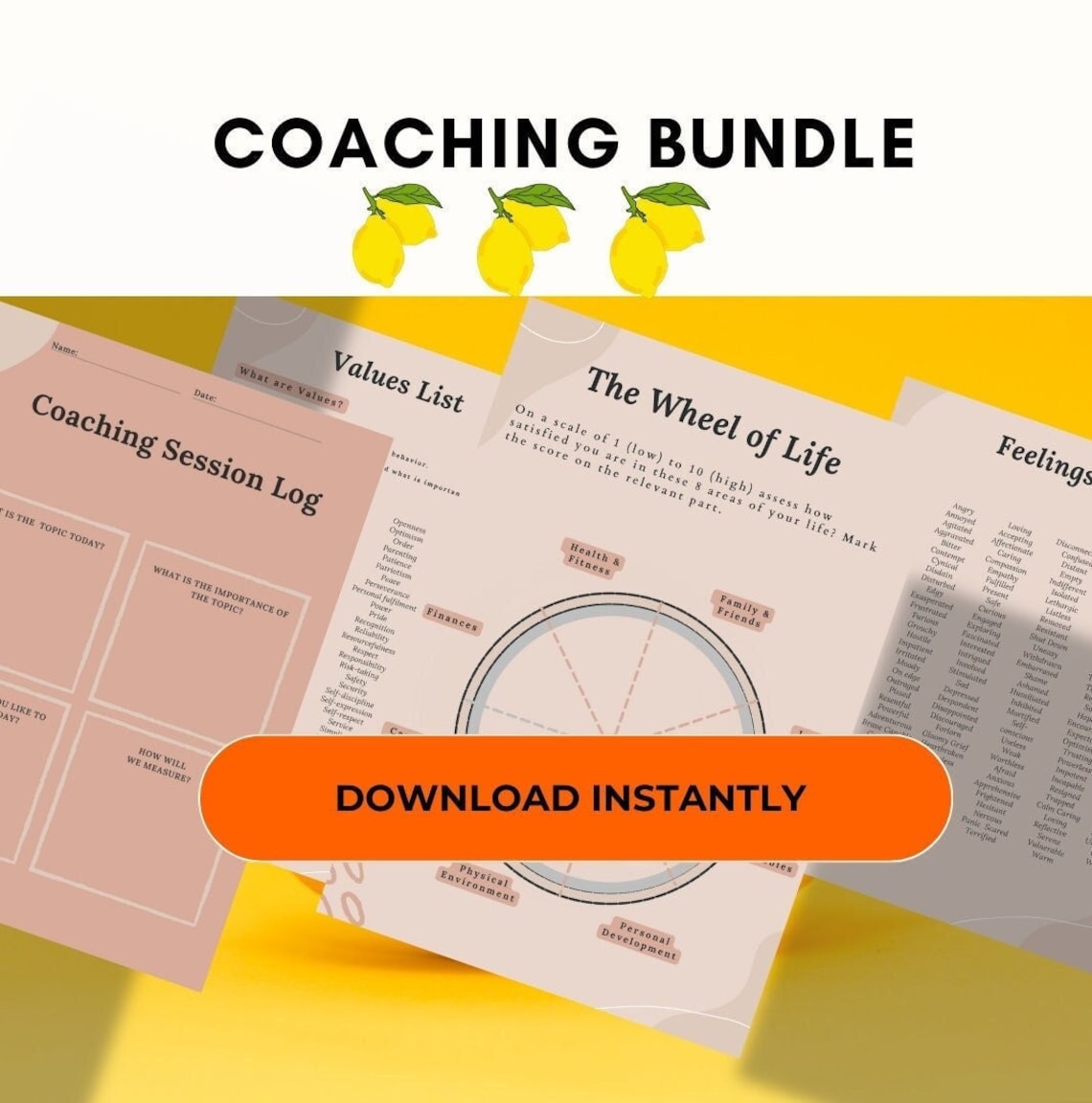 Printable Coaching Workbooks in PDF, Career Coaching Templates ...