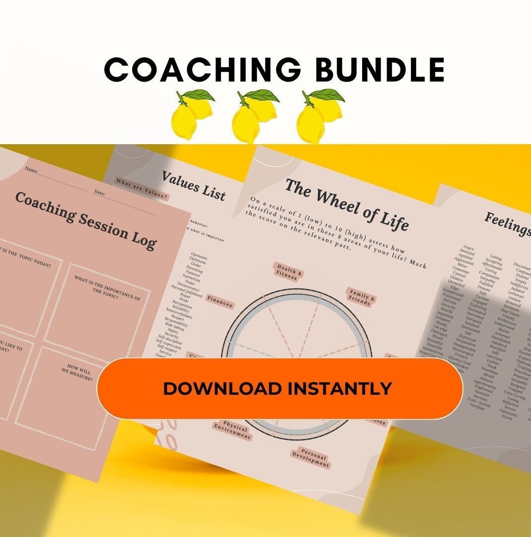 Printable Coaching Workbooks in PDF, Career Coaching Templates ...