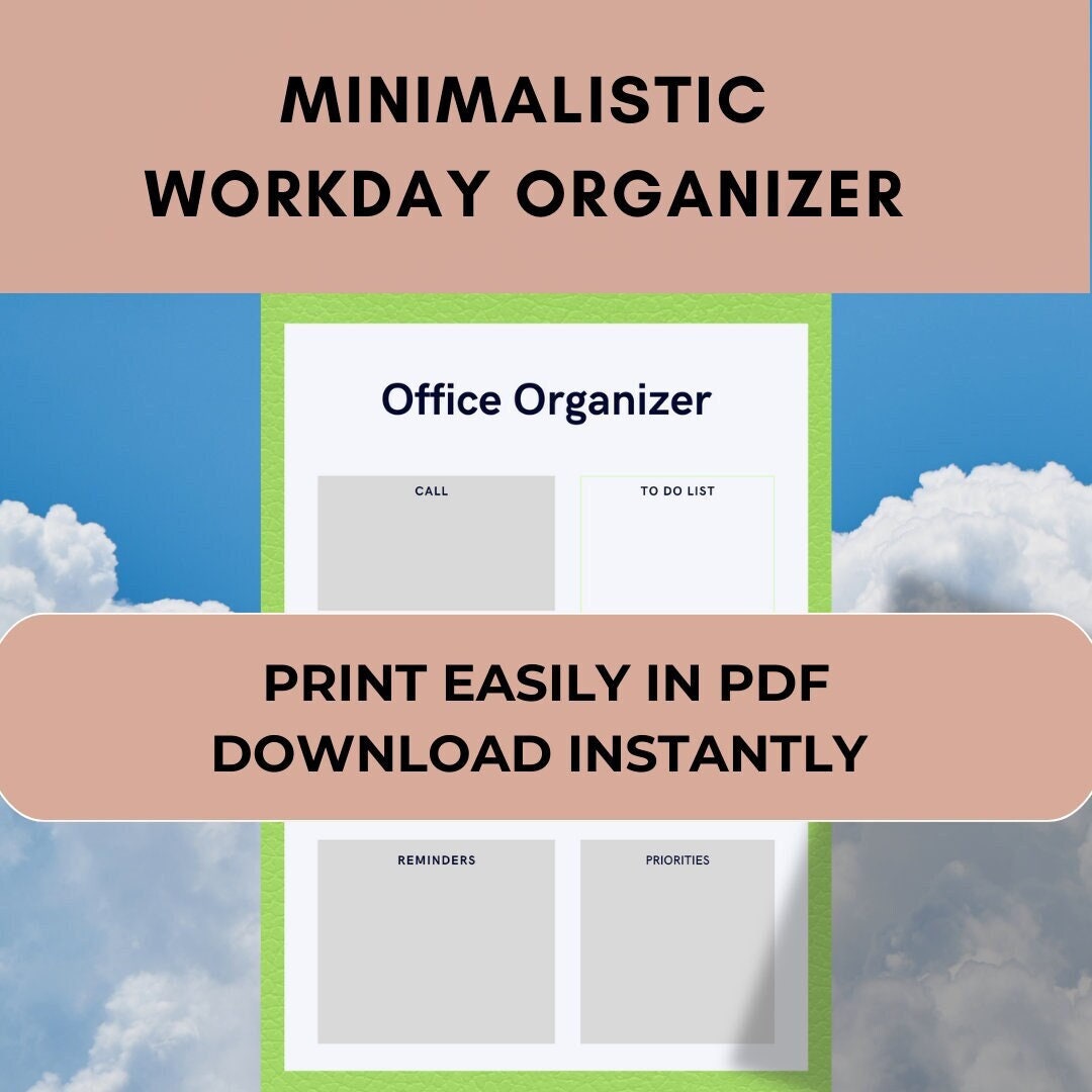 Blank Undated Weekly Planner for Work PDF, Weekly Planner Printable ...